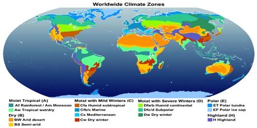 Tropical Humid Climates according to Koeppen’s Classification - QS Study